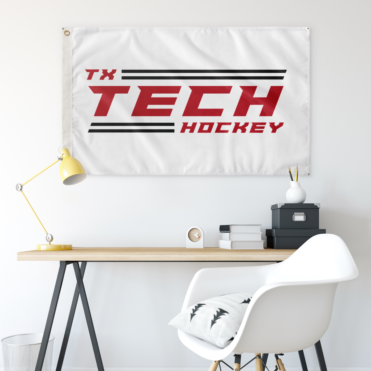 TECH FLAG WHITE – TX HOCKEY CO.